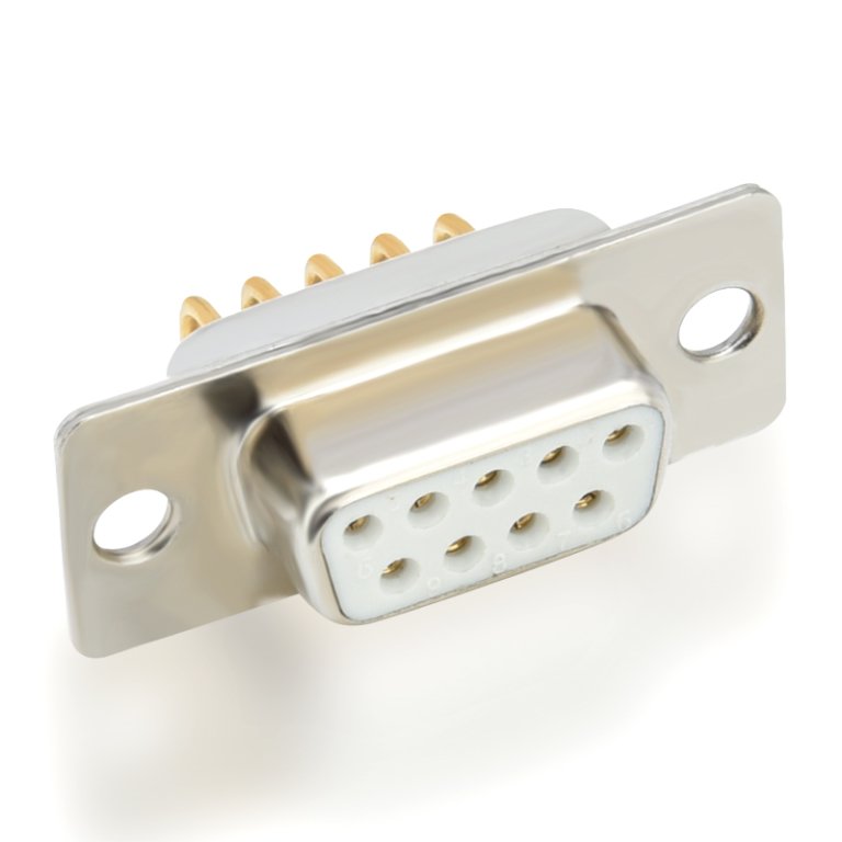 90 Degree Electrical Connector 9 Pin d Type Female Connector ...